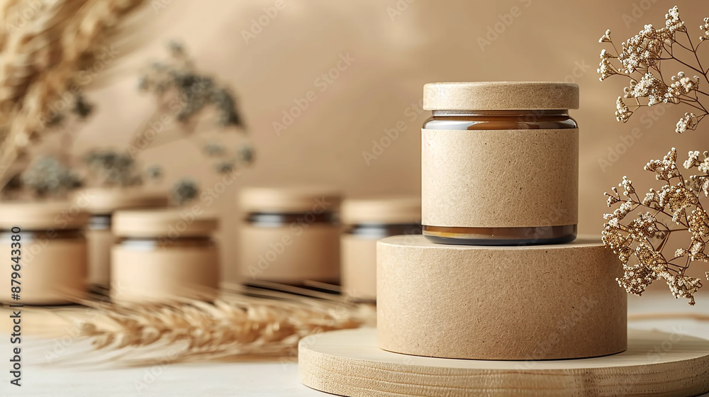 wide advertising packaging mockup, sustainable product package label ...