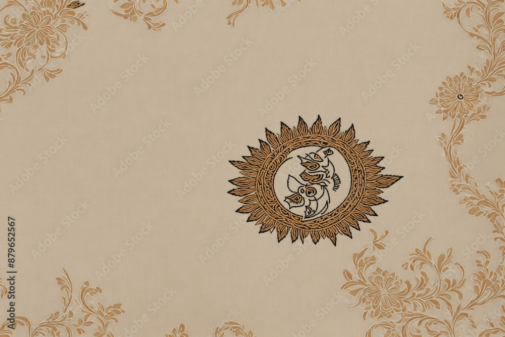 Philippines Barong Tagalog embroidery inspired wallpaper in delicate ...