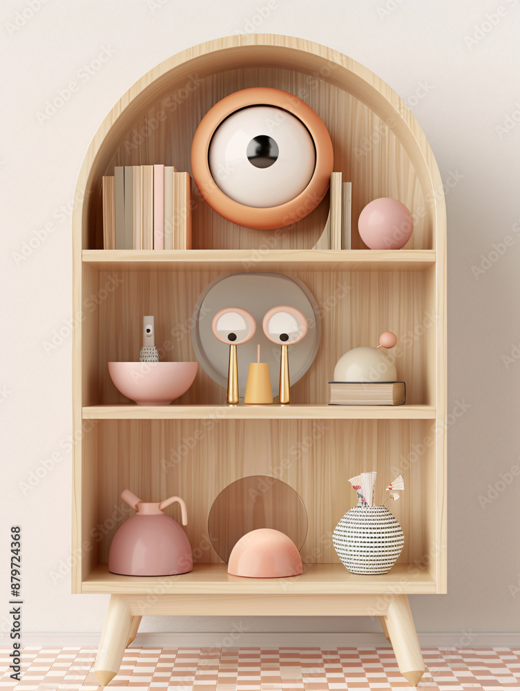 Whimsical 3D still life with pastel colors and playful objects Stock ...