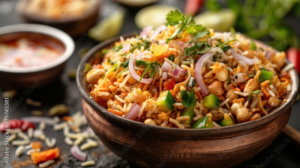 Bhel Puri - A vibrant, sweet-sour-spicy snack made with puffed rice ...