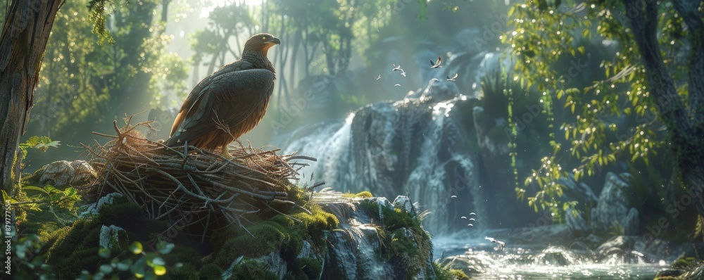 Griffin's Nest: Mythical Aviary, 4K hyperrealistic photo Stock ...
