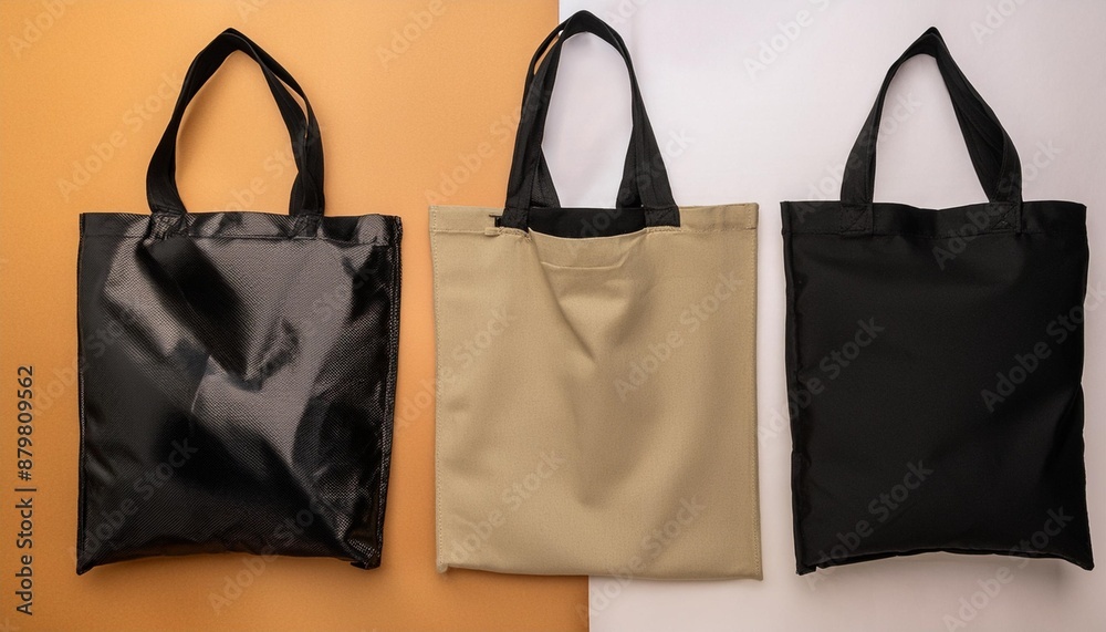 fabric cotton linen shopping sack tote bag isolated on white ...