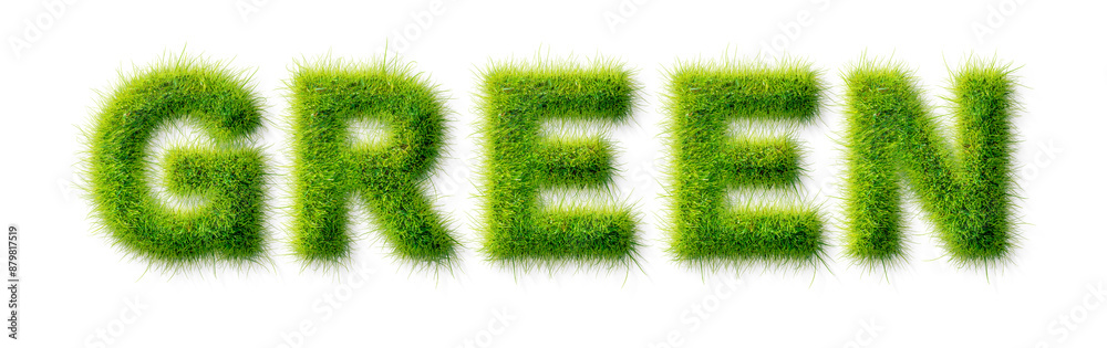 Alphabet letter grass effects, A letter L with grass on a transparency ...