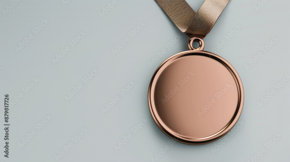 Bronze medal mockup on a pure white background, high-resolution ...