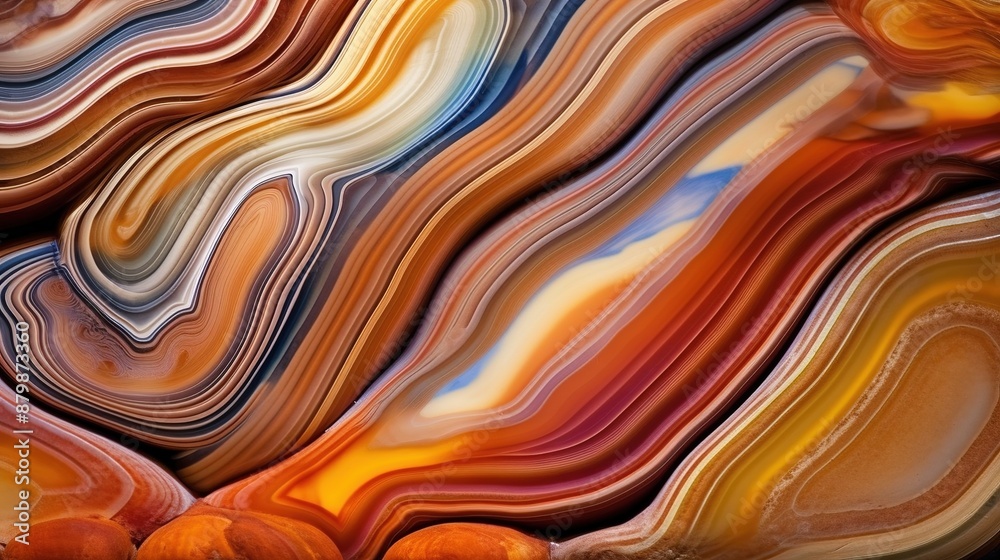 Abstract expressive structure slice mineral stone. Amazing banded ...