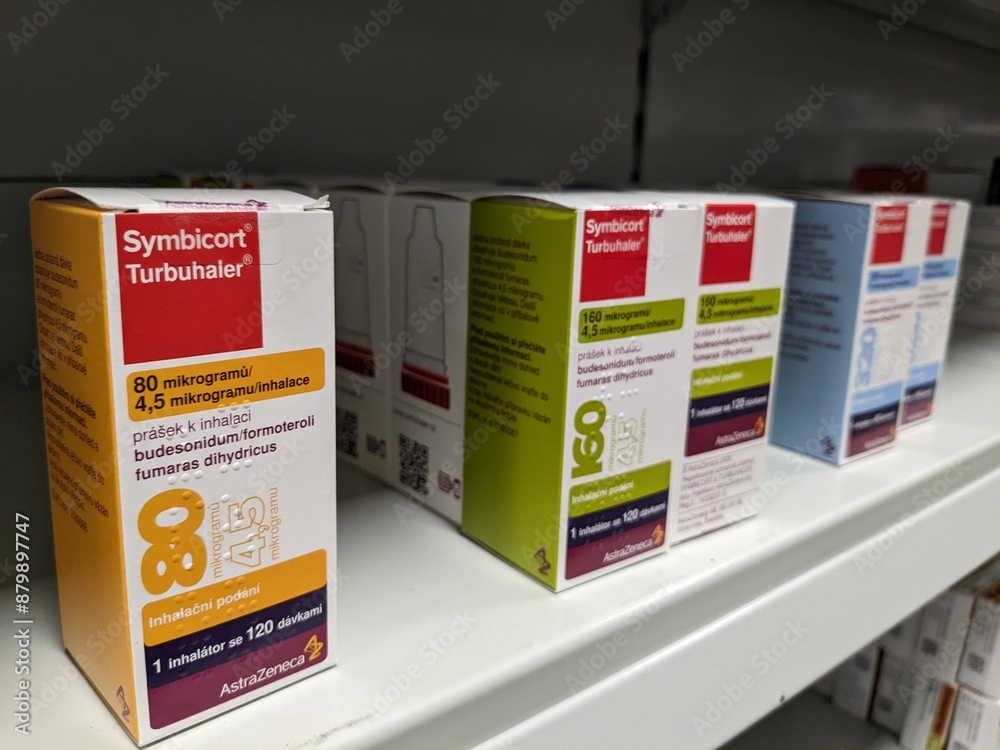 Prague, Czech Republic - July 10 2024: SYMBICORT TURBUHALER box of ...