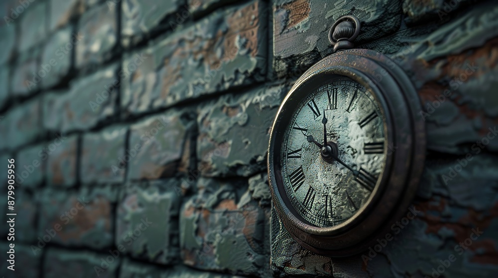 high-resolution, ultra-realistic, 4K, cinematic image of a wall watch ...