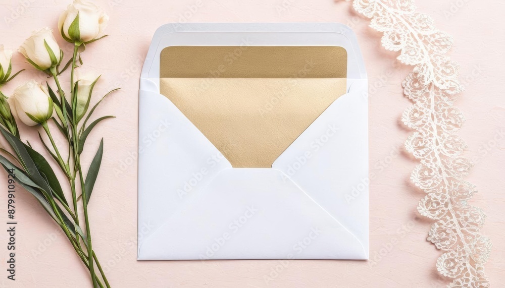 liner envelope letter liner paper blank mock up mock photo envelope ...