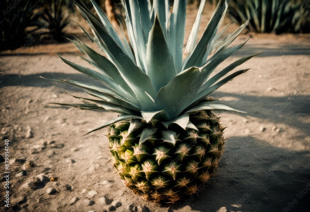 pineapple pina tequila production mexican agave vector drink alcohol ...