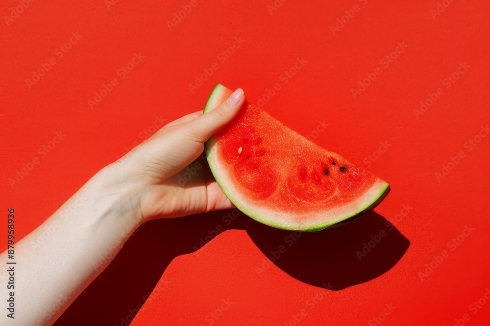 Watermelon slices - close up.. Beautiful simple AI generated image in ...