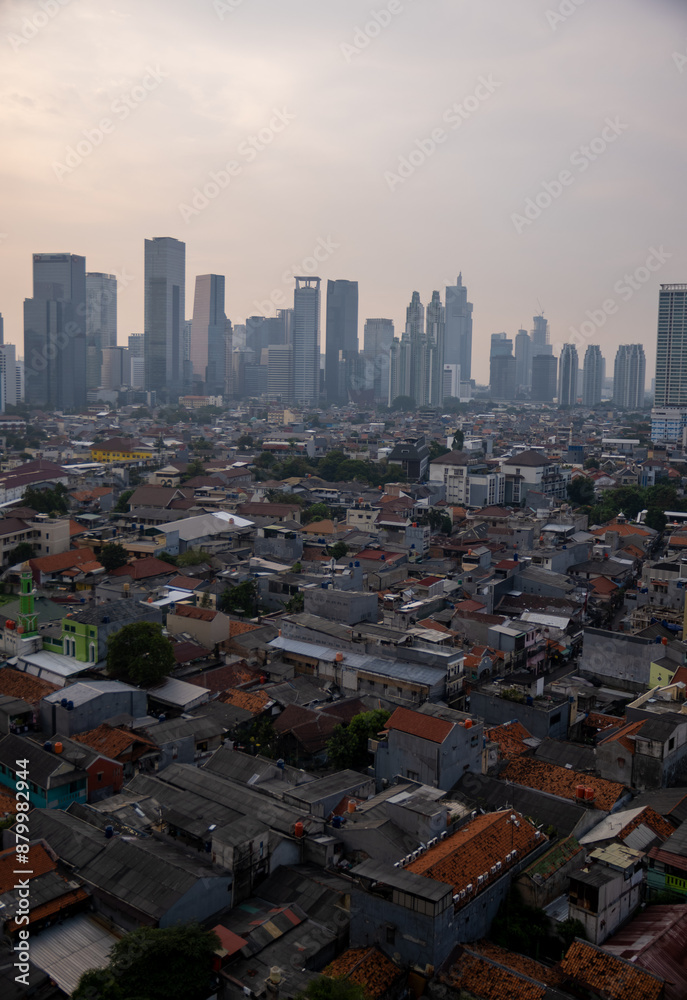 Densely populated housing at South Jakarta. Population distribution and ...