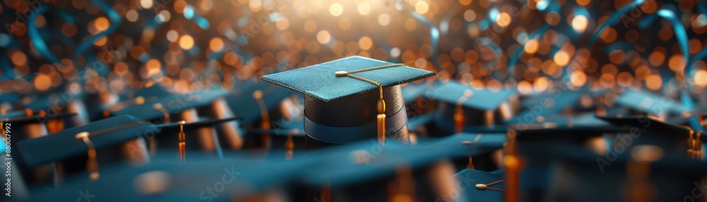 Foto de Joyful Graduation Celebration with Crowd Holding Certificates ...