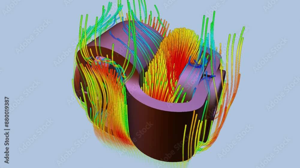 CFD simulation Computational fluid dynamics - Mechanical part airflow ...