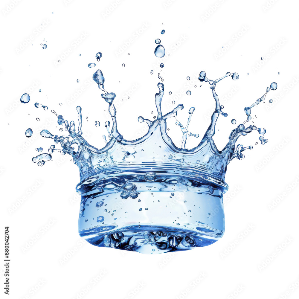 High-resolution image of a water splash resembling a crown, showcasing ...