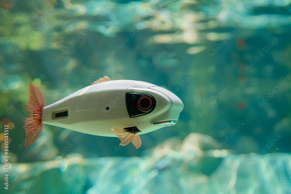Robot Fish with LED Eyes, Holographic Fins, and Metallic Scales in ...