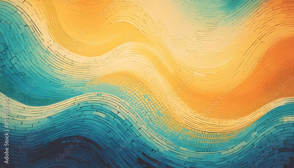 Colorful mural texture abstract wallpaper wall background of a wave ...