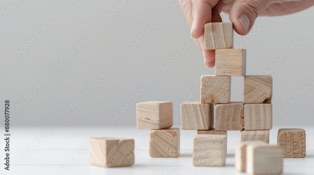 Building a Strong Foundation: Hand Arranging Blocks for Business ...