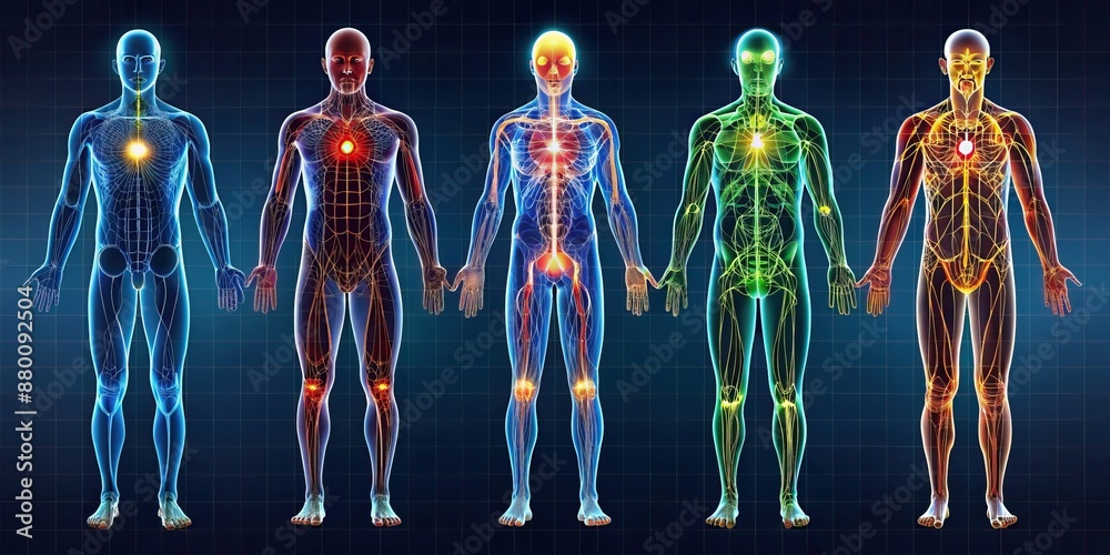 Specific locations on the body believed to be connected to energy ...