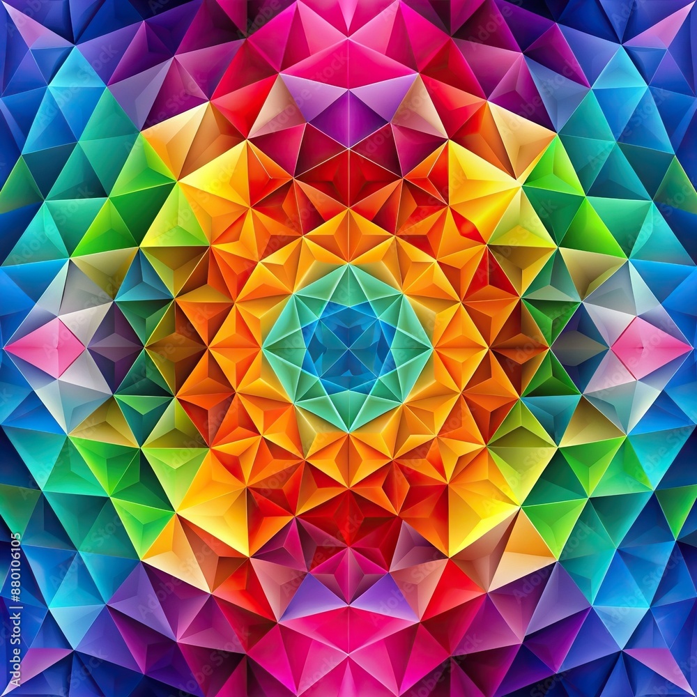 Abstract art background Triadic color palette using complex geometric ...