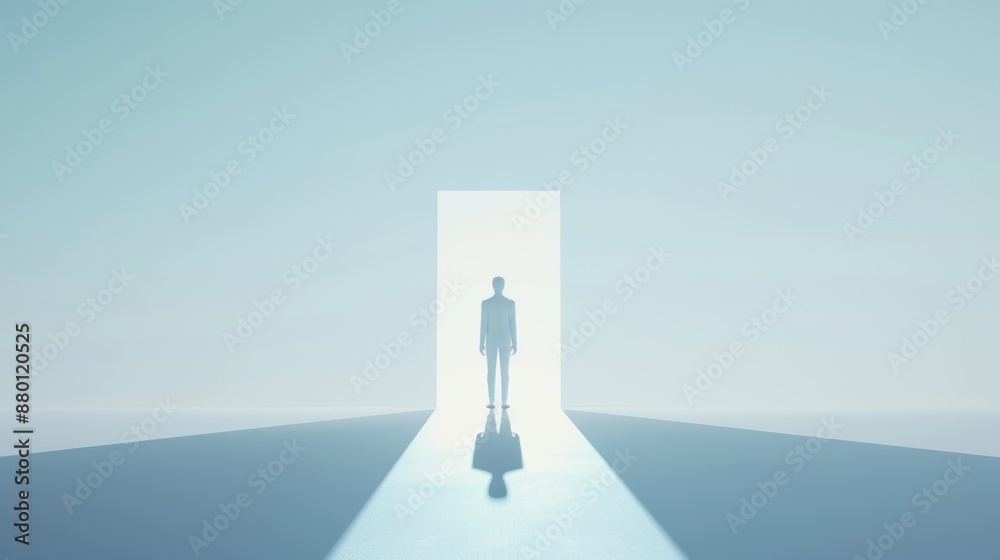Confident individual standing tall, radiating self-worth and acceptance ...