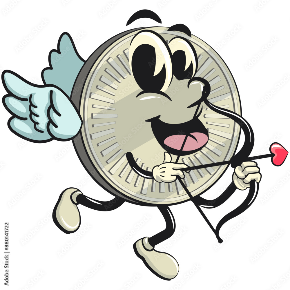 character of a coin money cartoon vector isolated clip art mascot ...