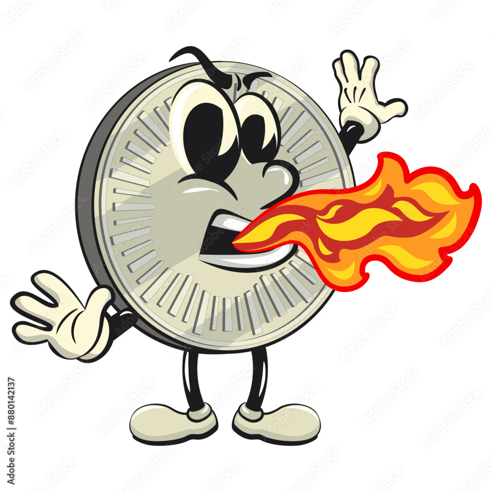 character of a coin money cartoon vector isolated clip art mascot ...