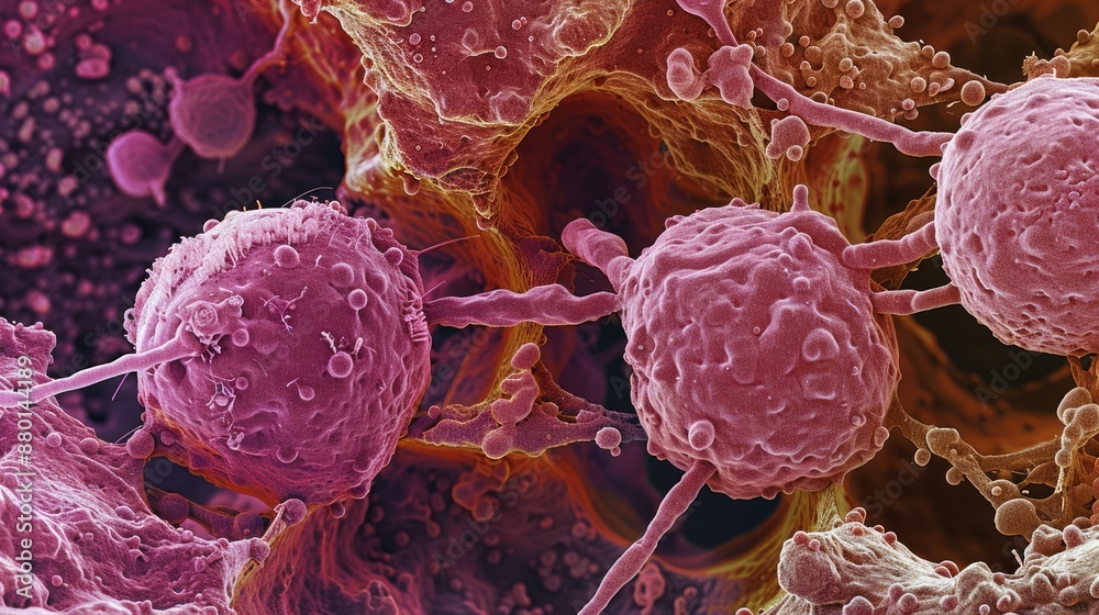 Photograph of a cancer tumor that has grown abnormally from normal ...