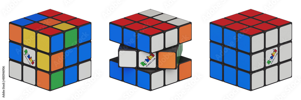 Rubik Cube with Different Angles 3x3 Puzzle Cube toy Stock Photo ...