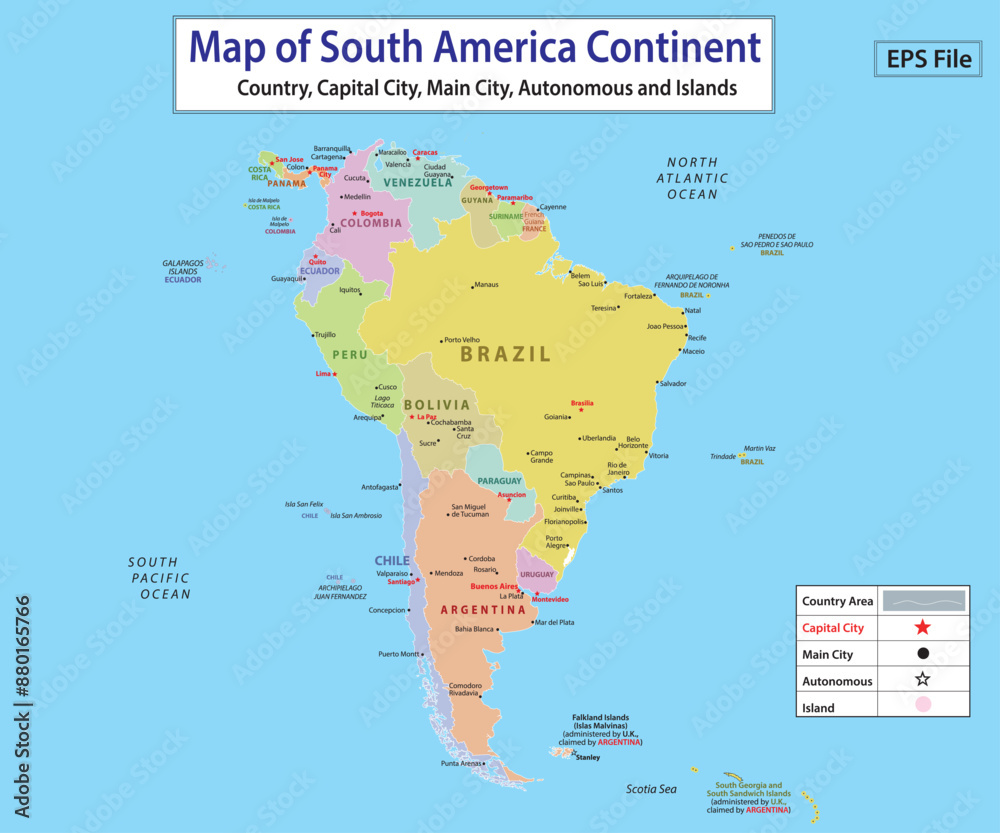 World map. Political maps of North and South America, Europe and Asia ...