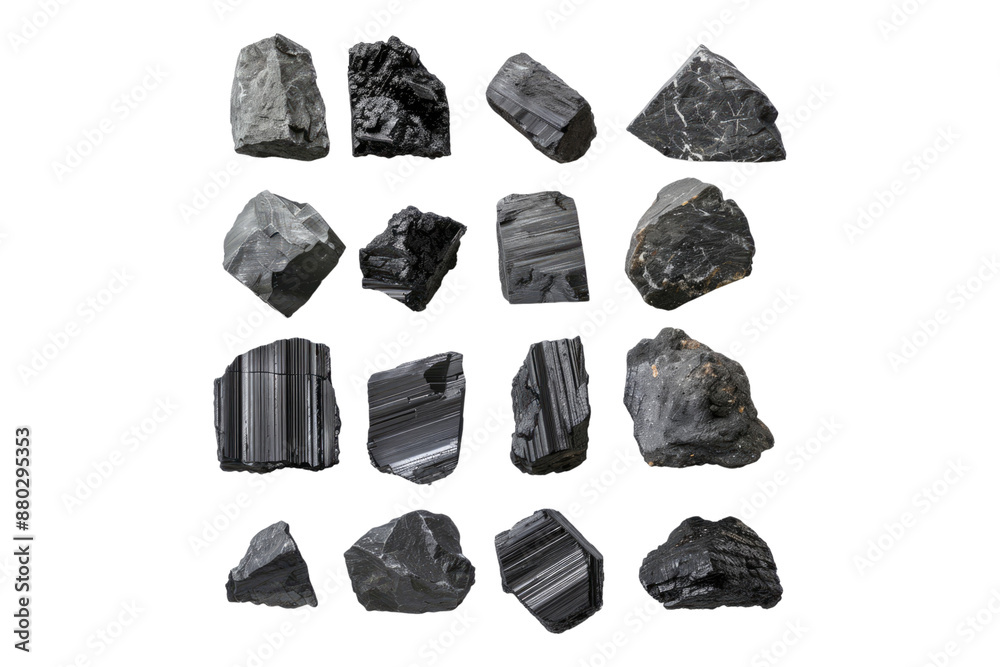 collection of different types of coil isolated on transparent ...