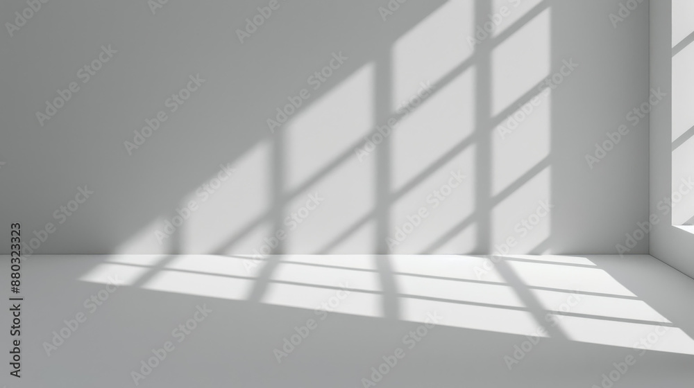 Realistic natural light windows with shadow overlay on textured wall ...