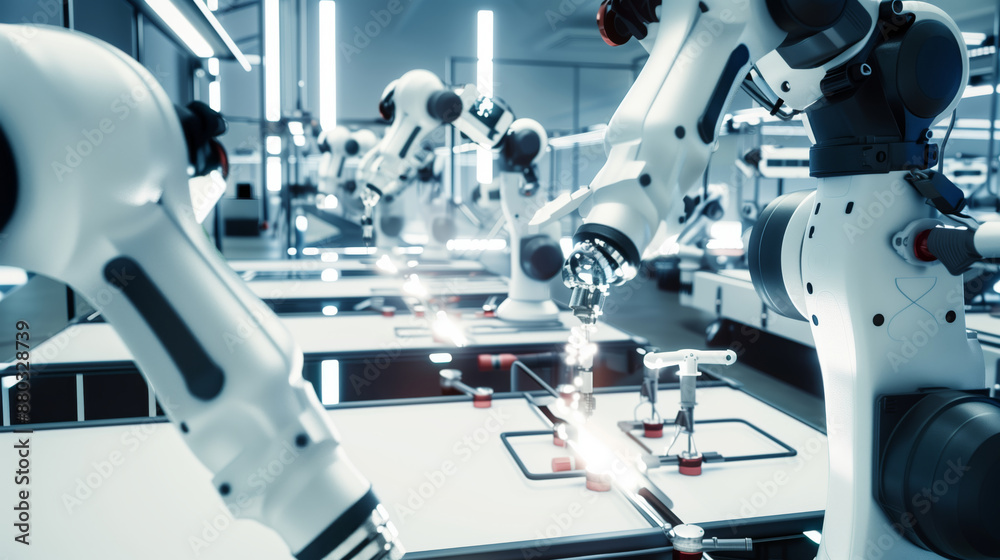 Artificial intelligence in an autonomous factory with robotic ...