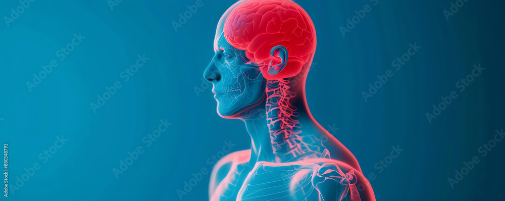 A shoulder with highlighted red bursa, indicating bursitis pain ...