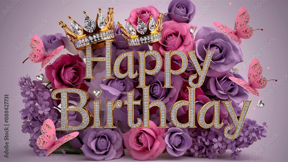 Happy birthday holiday celebration concept. Greeting birthday party ...