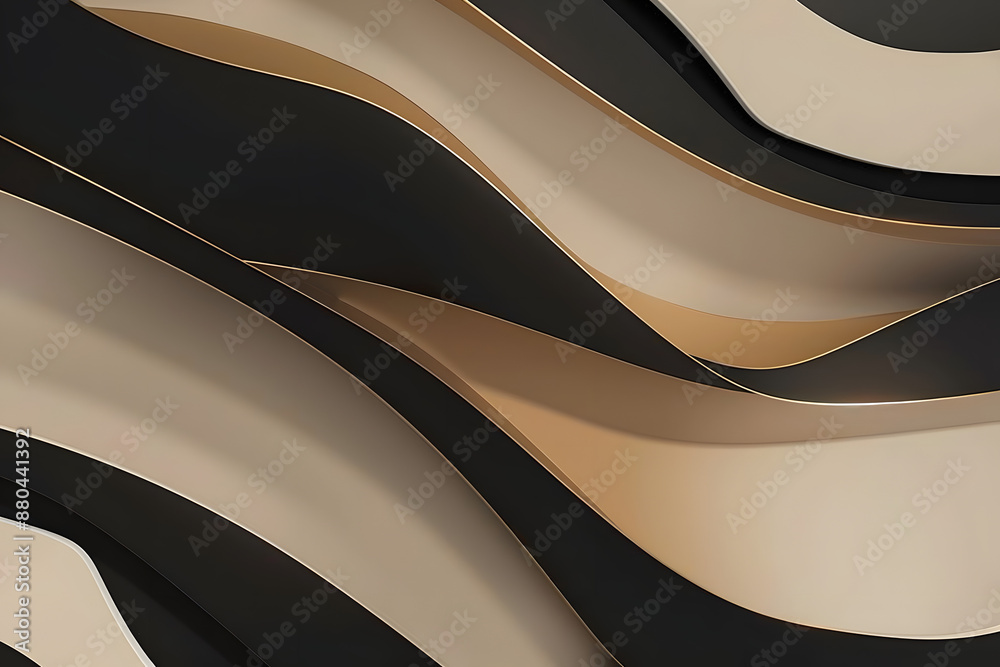 black and beige abstract shape background presentation design ...
