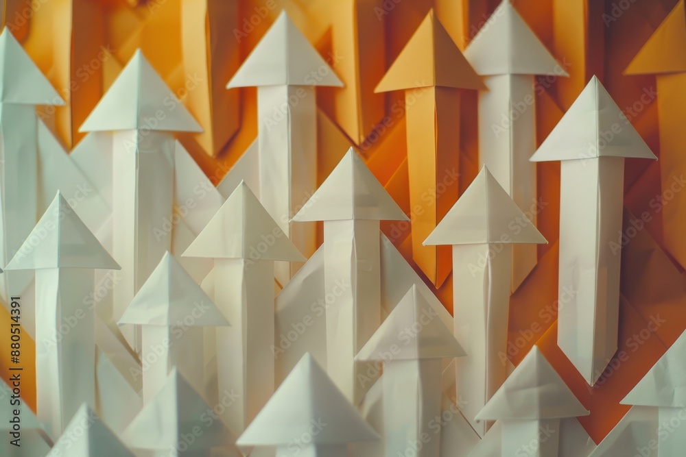 Stop-motion sequence of origami arrows folding and unfolding into a ...