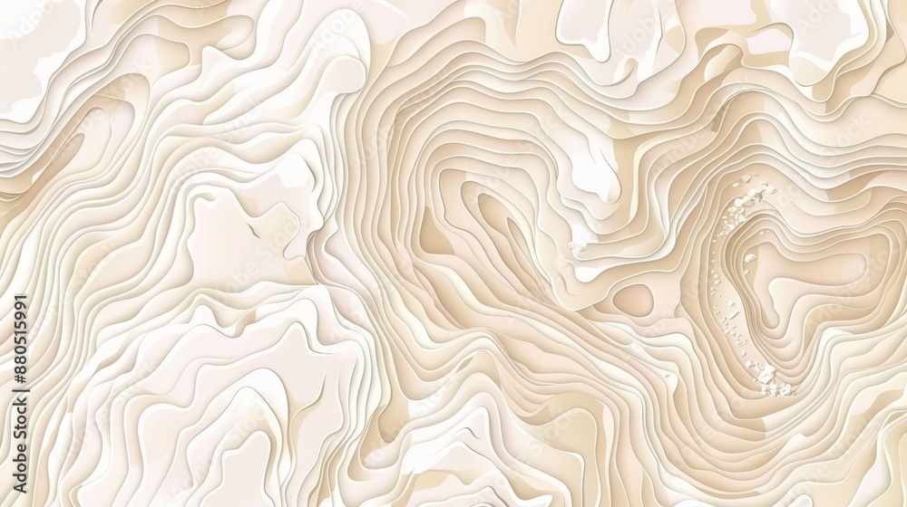 Map of the terrain with contours, trails, and an image grid for ...