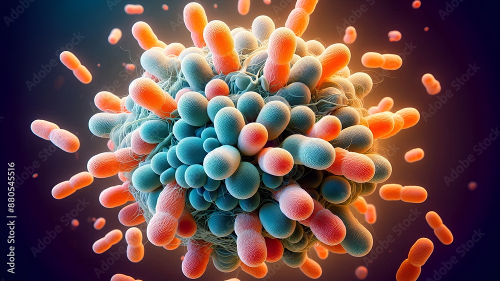 A realistic HD image of yeast cells in their natural environment ...