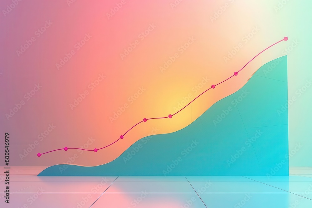 line graph illustrates the concept of compound growth over time sleek ...