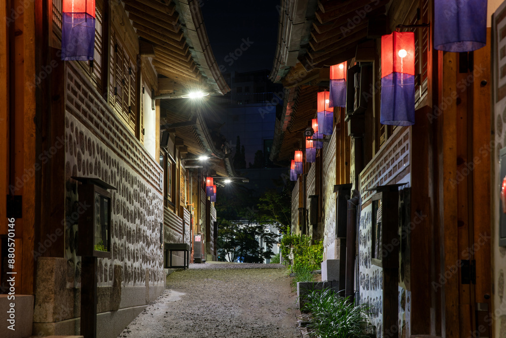 Jongno-gu, Seoul, South Korea - October 14, 2023: Night view of ...