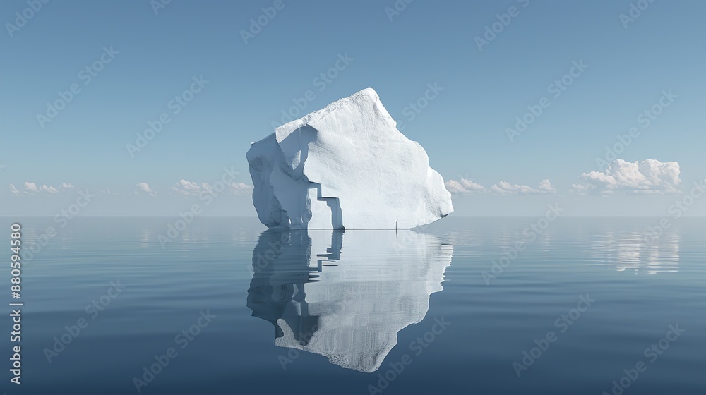 llustrations depicting climate change impacts on polar ice caps ...