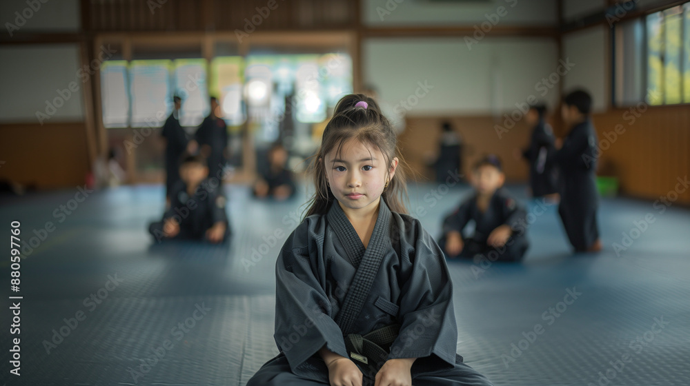 Girl in martial arts gi posing in a dojo. Breaking Gender Stereotypes ...