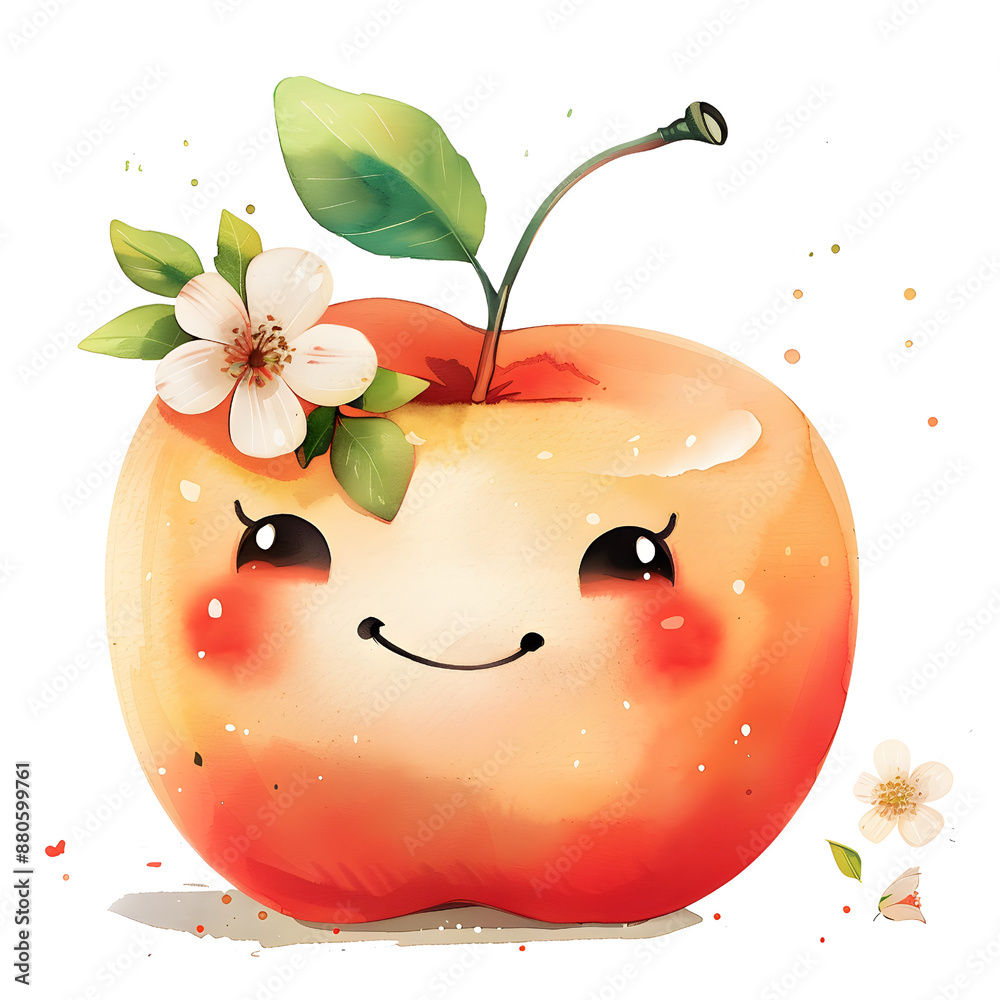 watercolor style apple vector PNG, cute poster, vector element, PNG ...