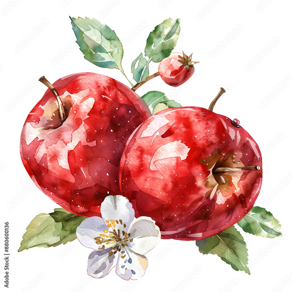 watercolor style apple vector PNG, cute poster, vector element, PNG ...