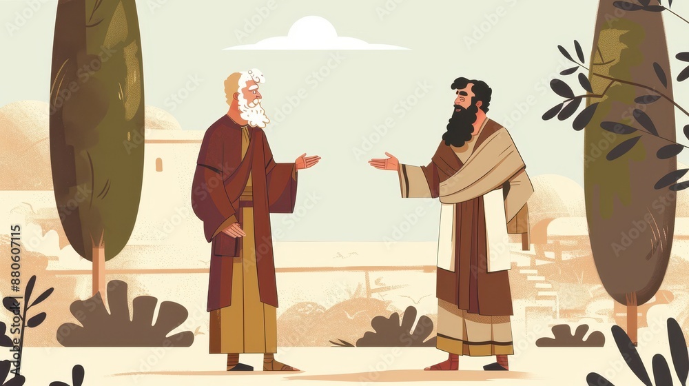 Genesis : Abraham and Abimelech , Biblical Illustration of Abraham ...