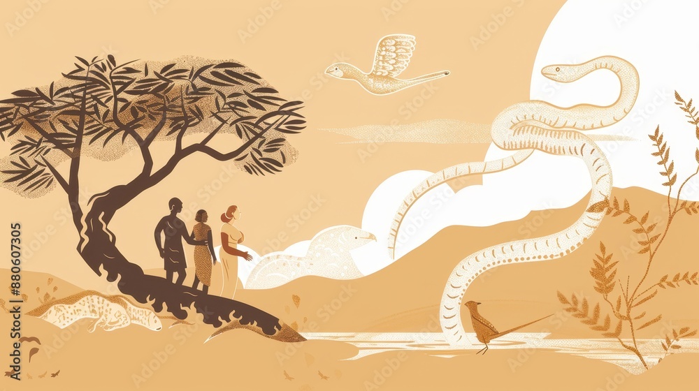 Genesis : The Fall , Biblical Illustration of God Placing Curses on ...