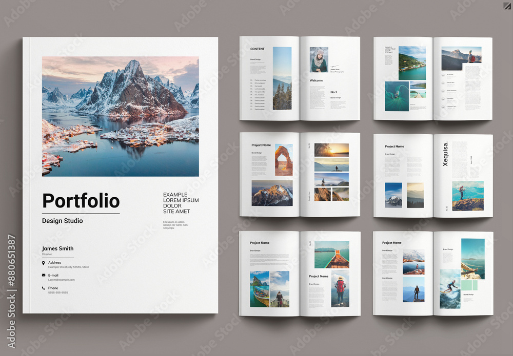 Portfolio Brochure Layout Stock Template Adobe Stock