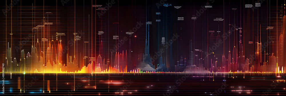 Color-Coded Statistical Bar Chart Showing Categories and Numerical Data ...