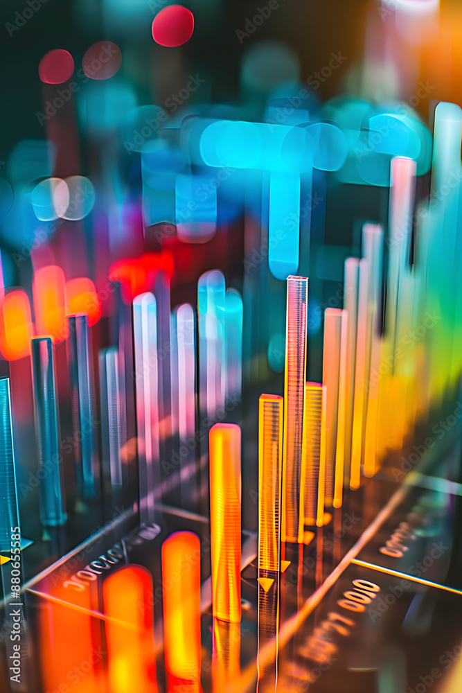 Color-Coded Statistical Bar Chart Showing Categories and Numerical Data ...