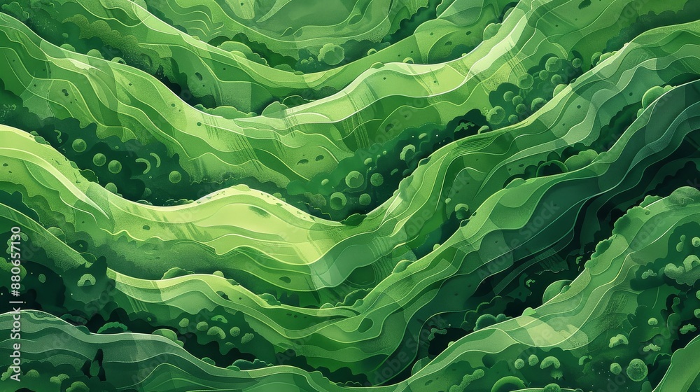 green valley flat design top view fertile land animation Split ...